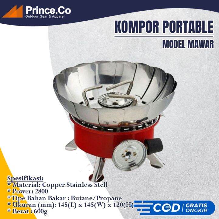 Kompor Camping Portable Model Mawar Kembang dan Kotak Kemping Kemah ...
