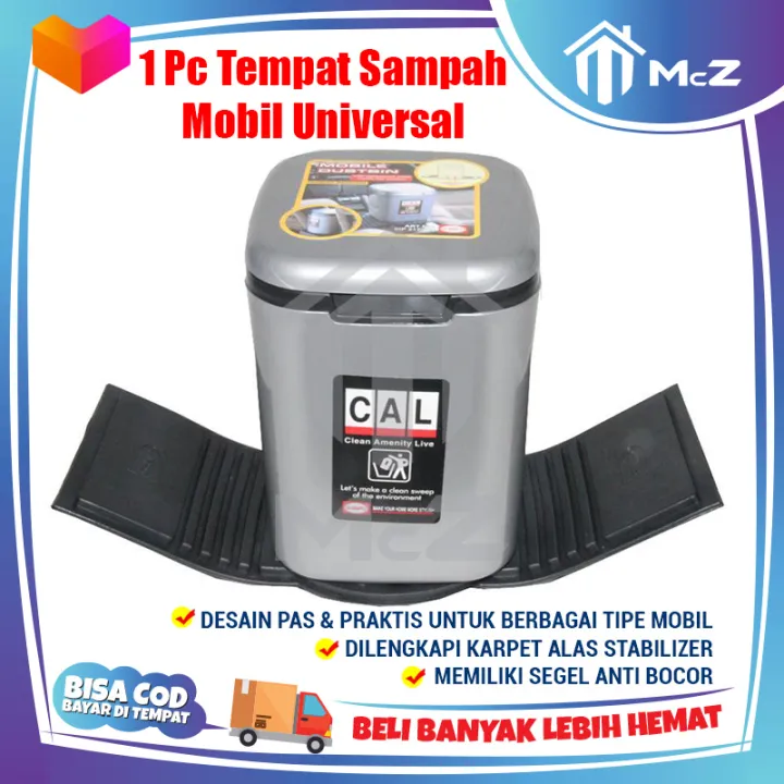 TEMPAT SAMPAH MOBIL Universal 12X12X17cm Abu Hitam - Dustin Mobil ...