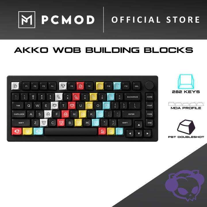 AKKO WOB Building Blocks Keycap Set | MDA Profile Keycaps for ...