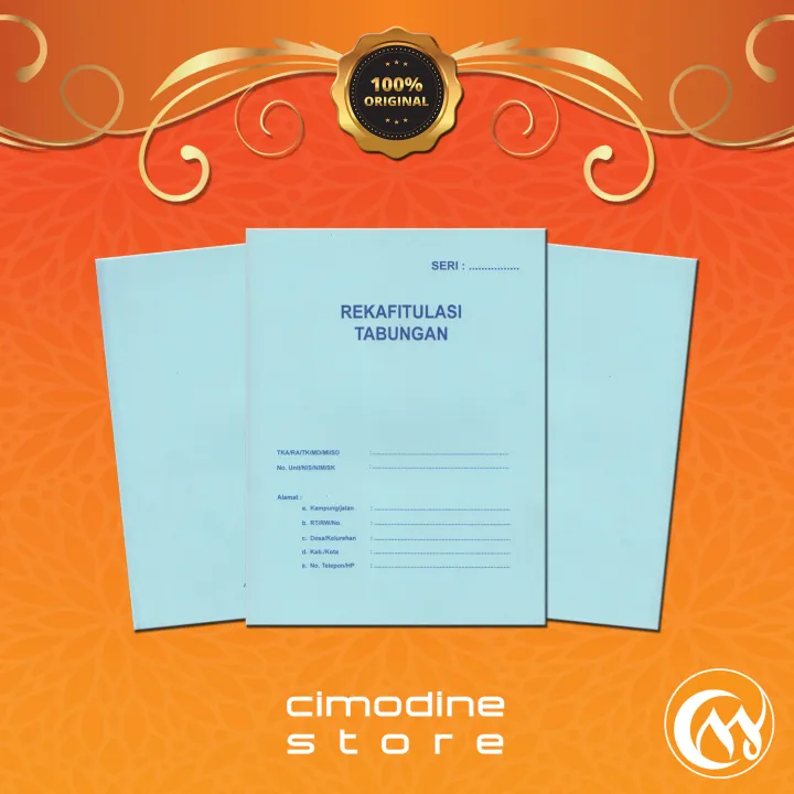 Buku Rekafitulasi Tabungan 48 Halaman | Rekap Saldo | 21x19 Cm | Al ...