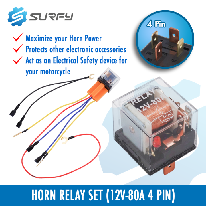 Horn Relay Mini Driving Light Realy Transparent Socket And Harness 4pin ...
