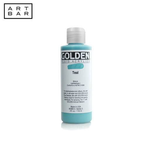 Golden Fluid Acrylic : Teal 0002369-4 (4 oz / 118 ml) (Paints) - Art ...