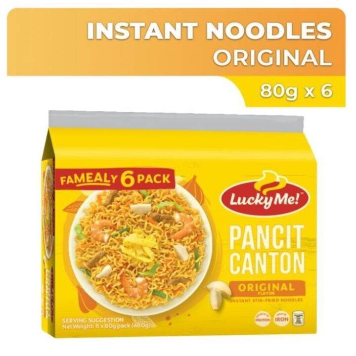Lucky Me! Pancit Canton Original 80g x 6s | Lazada PH