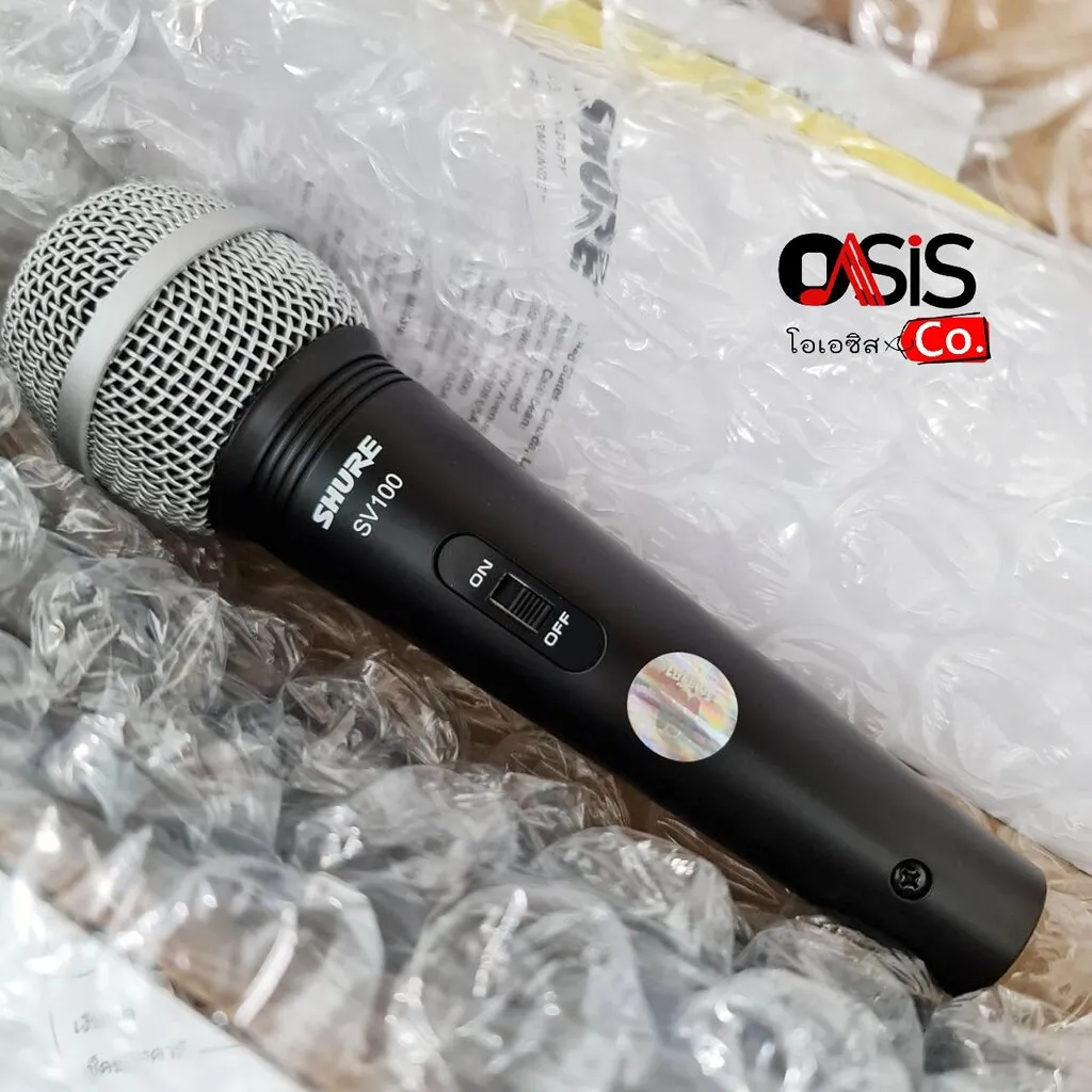 ไมค์สาย shure sv-100 พร้อมสาย 4.5เมตร ไมโครโฟน สาย SHURE SV100-x ดำ ...