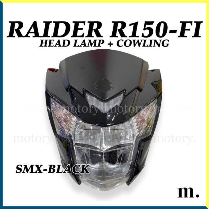 SUZUKI RAIDER R150 FI - HEAD LAMP + COWLING (SMX-BLACK) KEPALA LAMPU ...