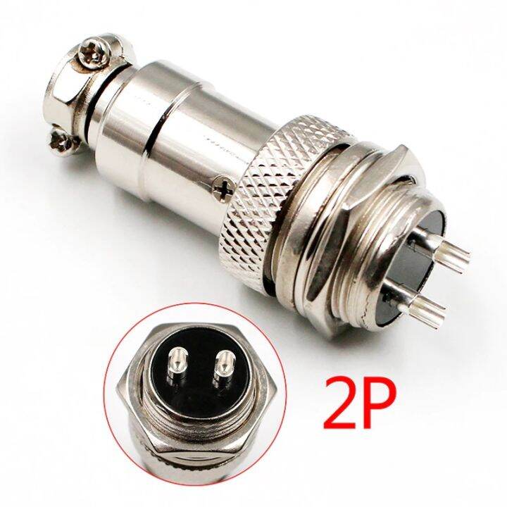 1 Set 16mm 2 Pin Chassis Mount Socket Aviation Circular Connector ...