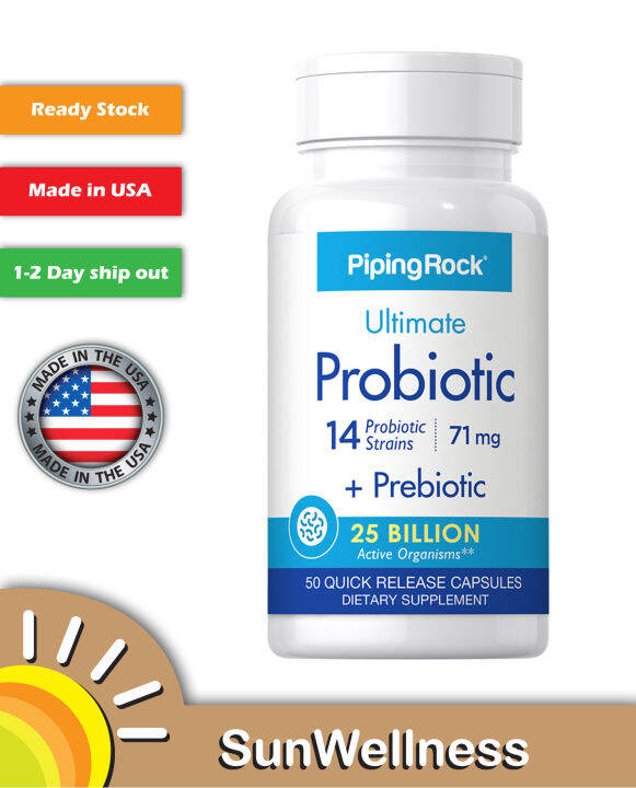 Ready Stocks Probiotic 14 Strains 25 Billion Organisms plus Prebiotic ...