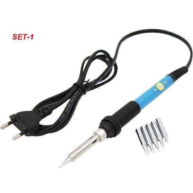 110v / 220v 60w Temperature Adjustable Electric Soldering Iron Mini Handle Heat Pencil Solder ...