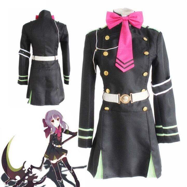 Seraph Of The End Shinoa Hīragi Uniform Cosplay Costume Dress x905 ...