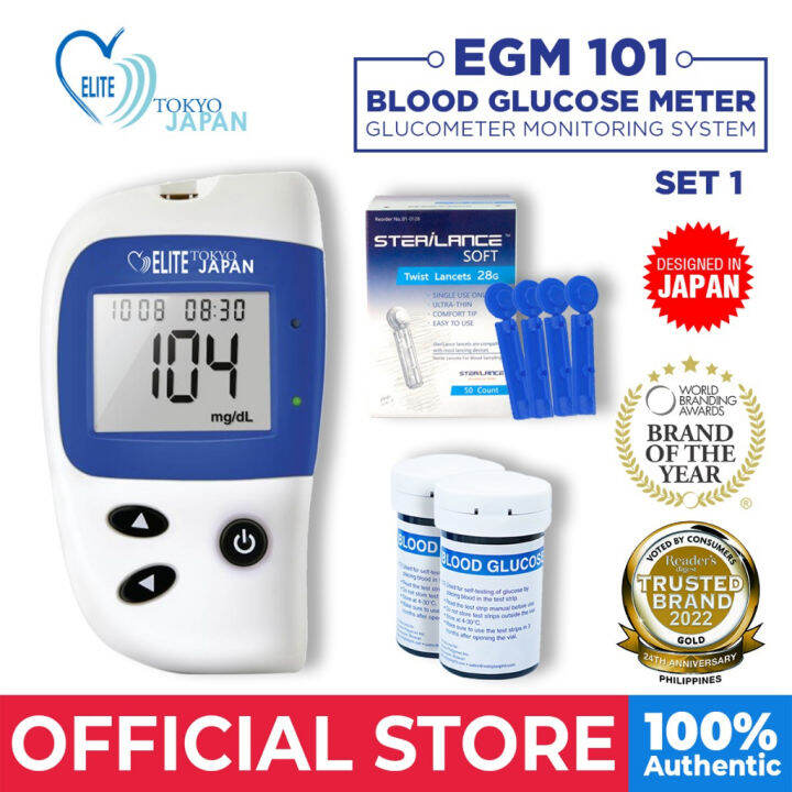 Indoplas Elite Blood Glucose Meter Glucometer Monitoring System SET 1 ...