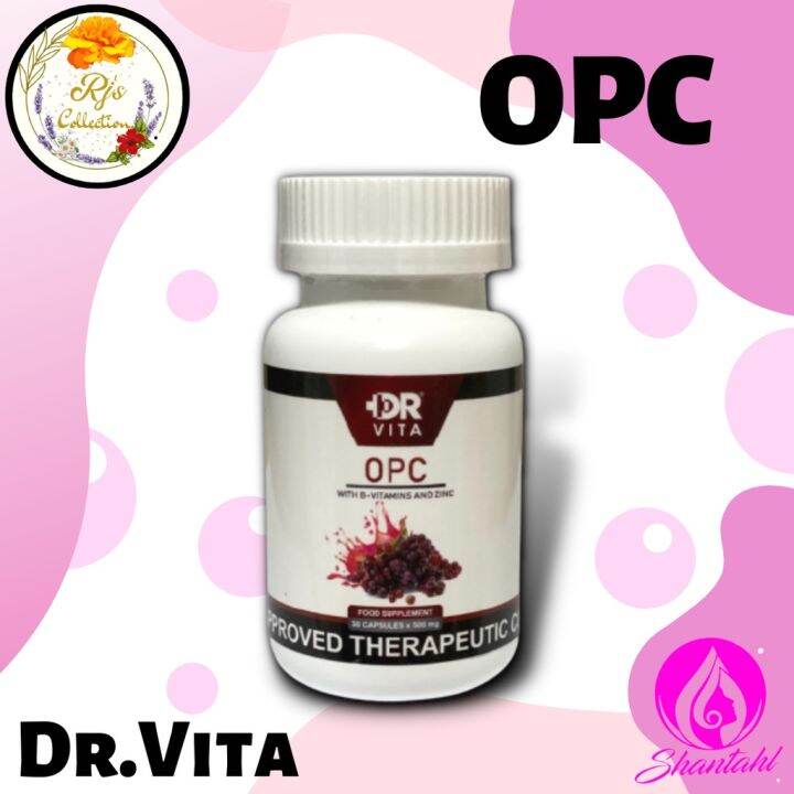 Dr. Vita OPC With B Vitamins and Zinc Grape Seed Anti Oxidant 30 ...