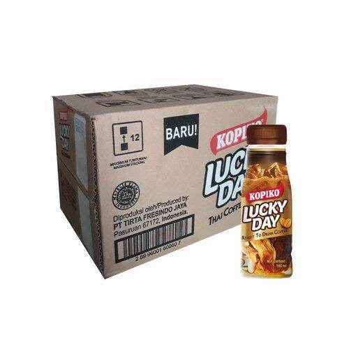 Kopiko Lucky Day Thai Coffee Drink 180 ml 1 Dus Isi 12 Botol | Lazada ...