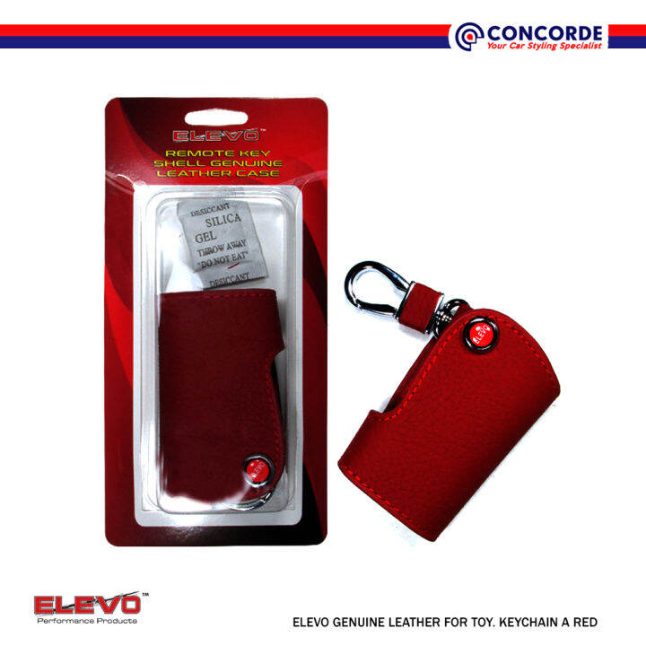 Concorde Elevo Genuine Leather For Toyota Key Chain A Red | Lazada PH