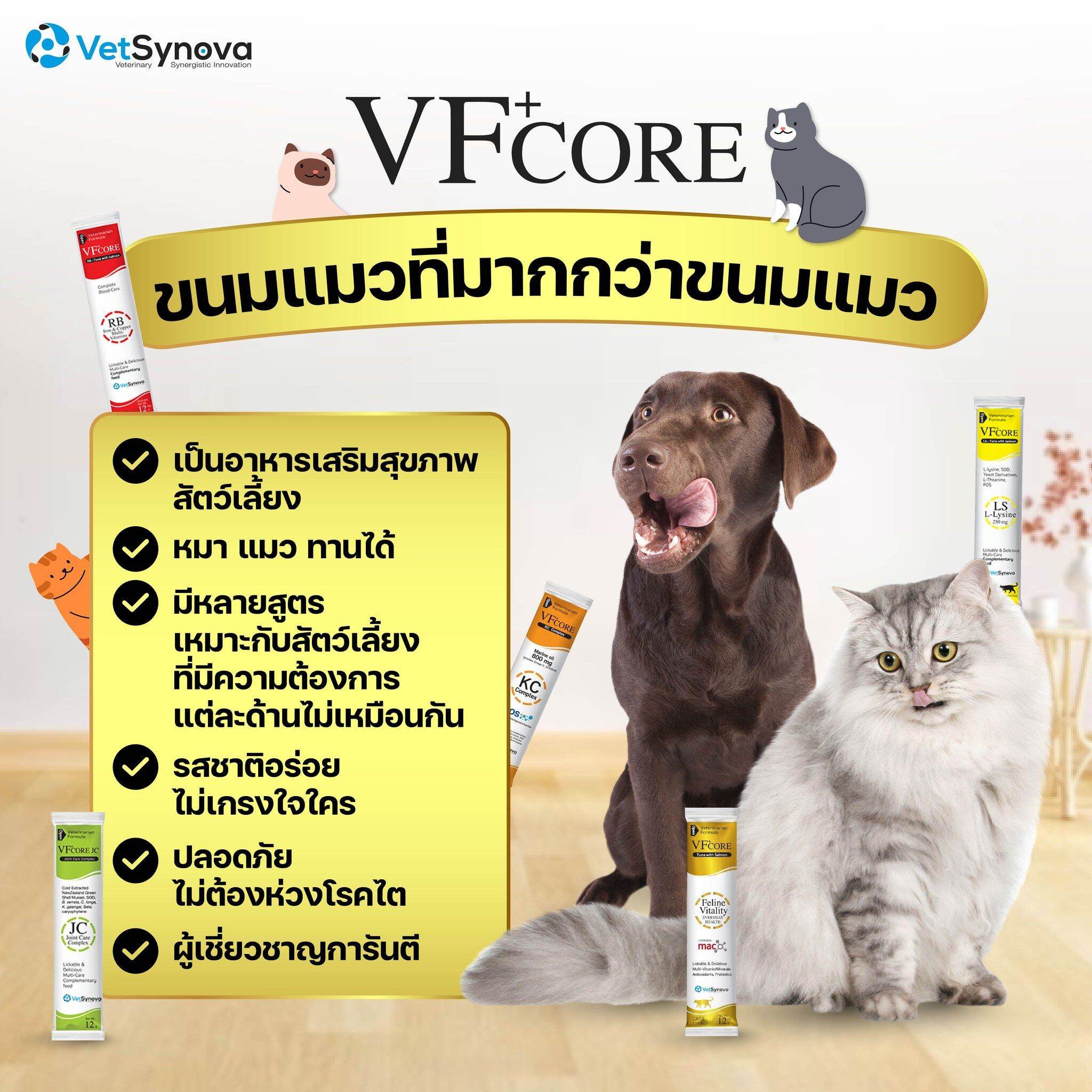 VFcore [แท้💯] ใหม่! วีเอฟคอร์ อาหารเสริม ในรูปแบบขนมแมวเลีย (1 กล่อง 30 ซอง) | Lazada.co.th