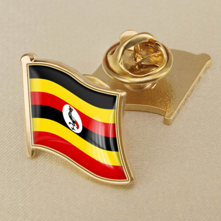 Uganda Uganda National Flag Crystal Resin Badge Brooch Flag Badges of ...