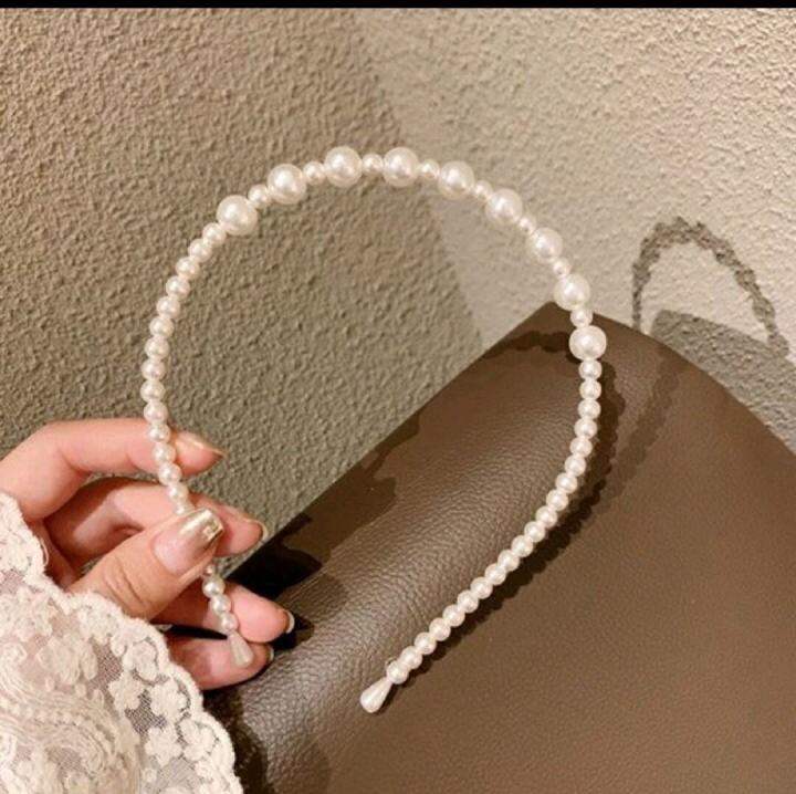 Bando Pearl Mutiara Bando Mutiara Seling Aksesoris Rambut | Lazada ...