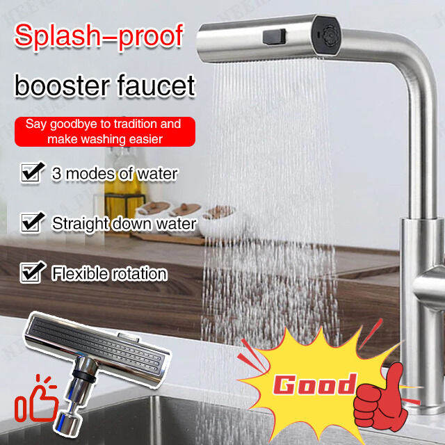 Acurve Splash-proof booster faucet Kitchen Faucet Enhances Water ...
