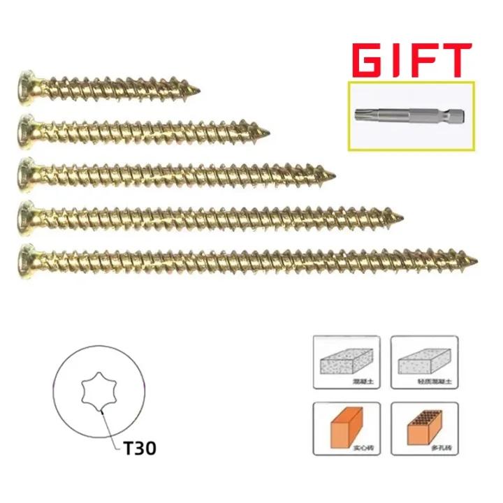 【hot】 Concrete Screws Wall Self Tapping Screw T30 Torx Drive Head for ...