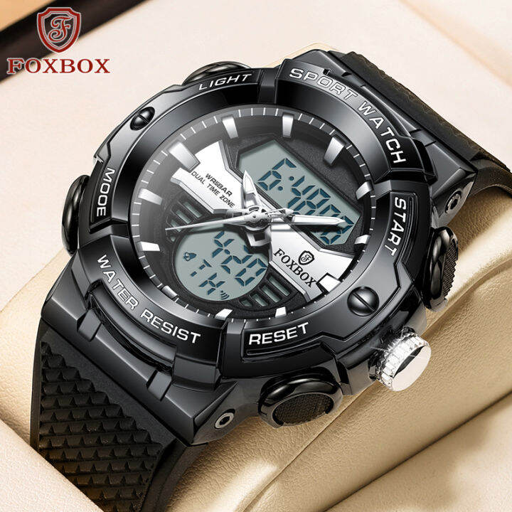 LIGE 2023 New Sports Electronic Watch Men Original FOXBOX Big Dial of 50 MM Diameter Luminous ...