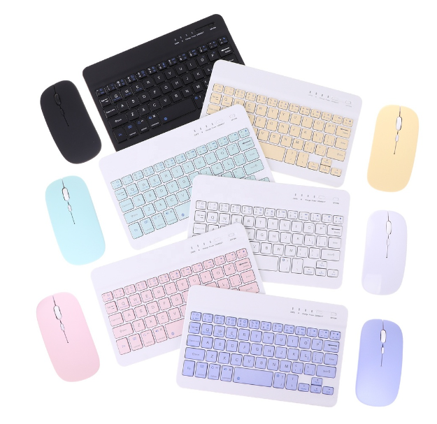 yutu 7 Inch Color Keyboard Bluetooth Wireless Mouse Set Macaron For ...
