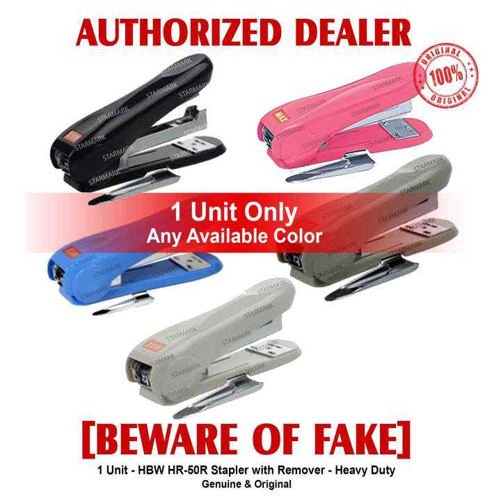 Heavy Duty Max Stapler RANDOM COLOR with staple wire remover HD50R HD ...
