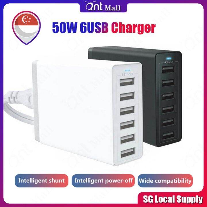 {New age digital} 🔥SG🔥 50W USB Multiport Charger 6-Port USB Charging ...