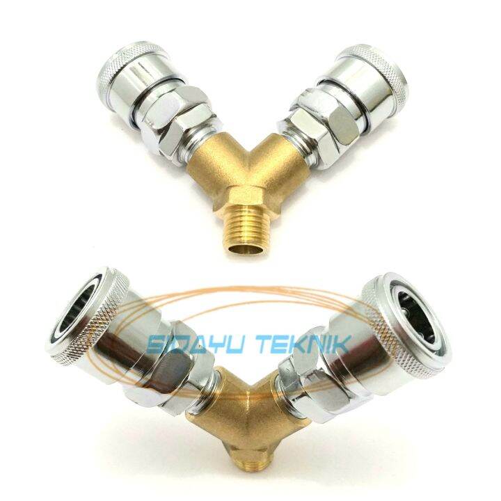 Coupler Kompresor Angin Cabang 2 | Lazada Indonesia