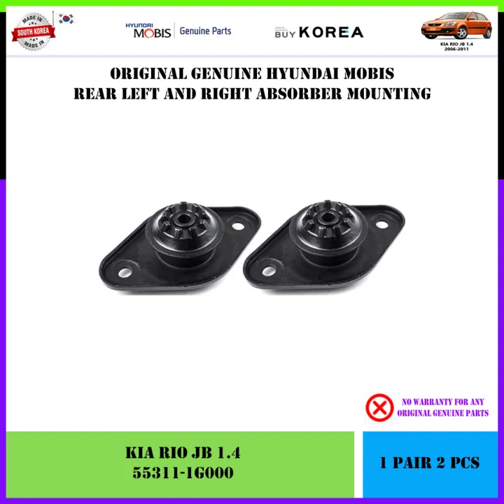 (JB-1) Kia Rio JB 1.4 Genuine Mobis Rear Left And Right Absorber Mounting (1 Pair) 55311-1G000 ...