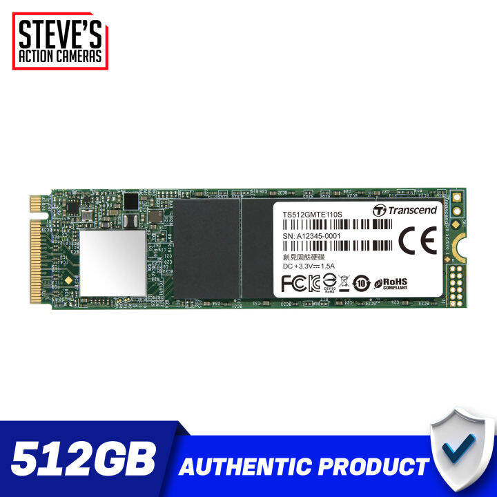 Transcend MTE110S 512GB M.2 Nvme Internal SSD PCIe Gen3X4 Solid State Drive TS512GMTE110S 110S ...
