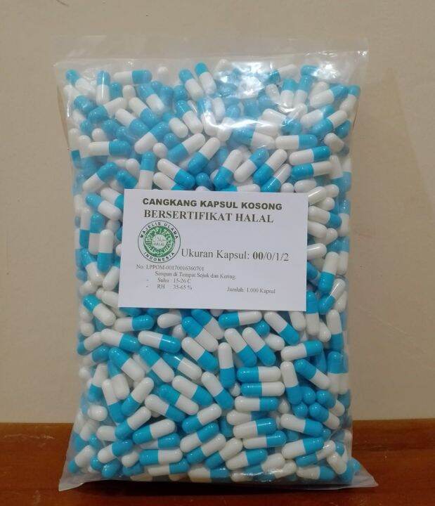 Kapsul kosong no 00 transparan cangkang kapsul Isi 1000 Caps | Lazada Indonesia