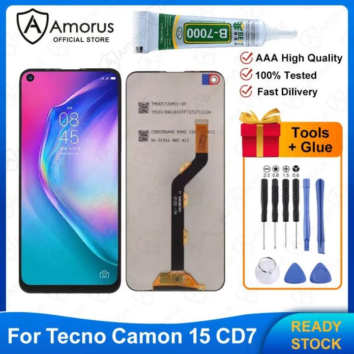 Amorus Lcd For Tecno Camon 15 Cd7 Lcd Screen And Digitizer Assembly