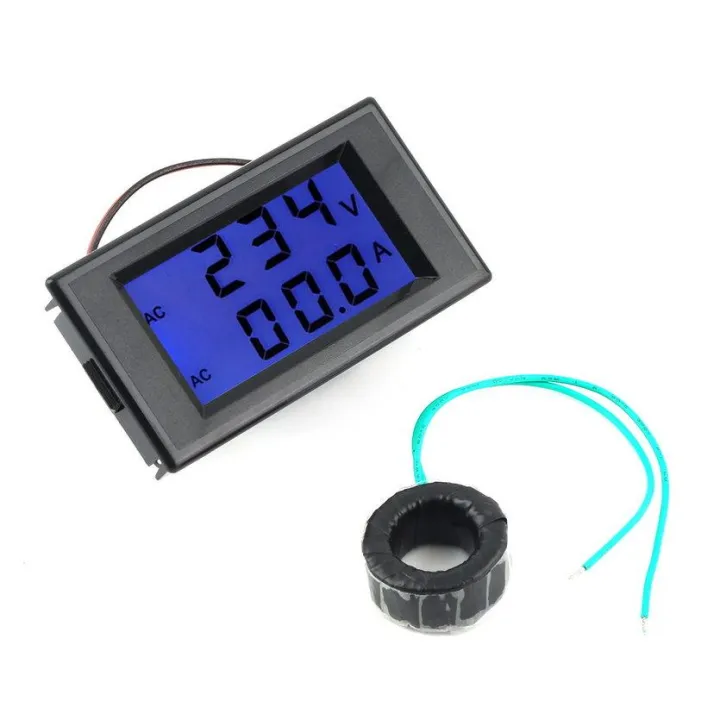 Ychic [in Stock] Ac Digital Ammeter Voltmeter Lcd Panel Amp Volt Meter
