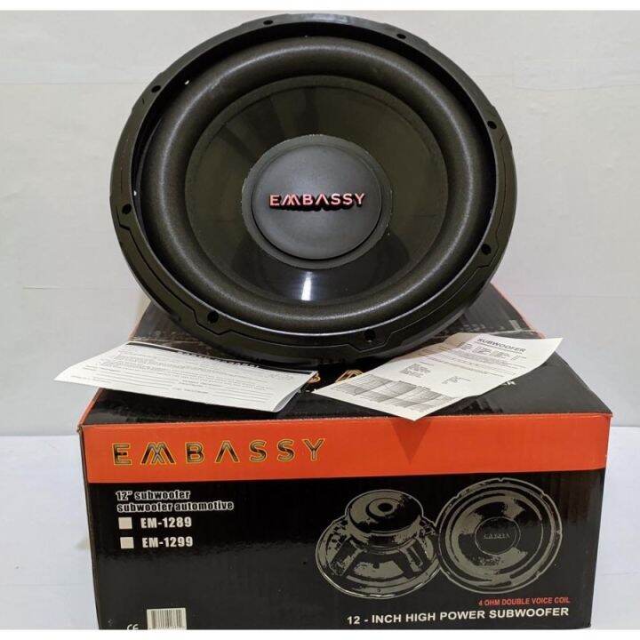 Subwoofer Embassy EM-1289 12 inch Double coil | Lazada Indonesia