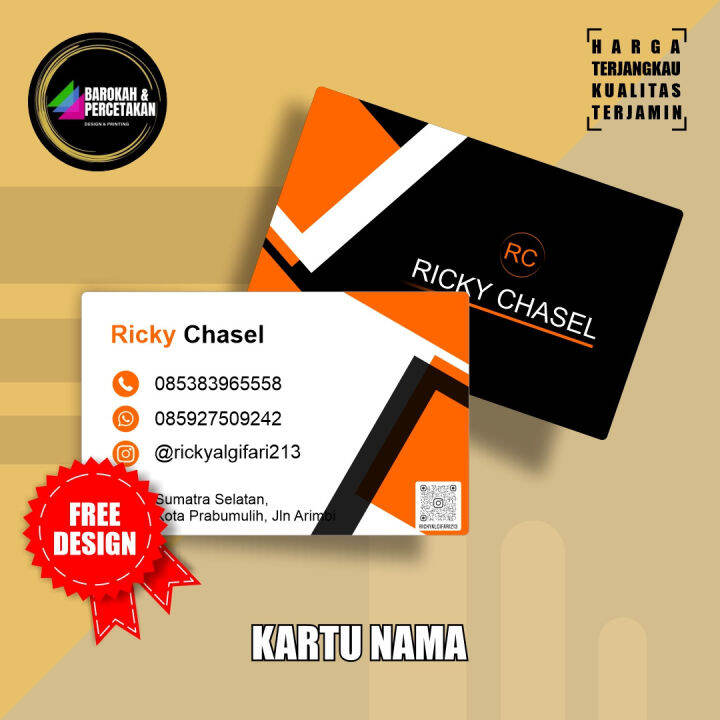 Custom Cetak Kartu Nama Custom Kartu Olshope Kartu Nama Laminasi Glossy Doff | Lazada Indonesia