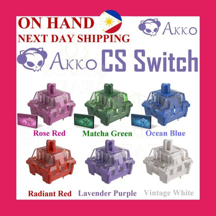 AKKO CS Switch AKKO Switch Rose Radiant Red Matcha Green Ocean Blue ...