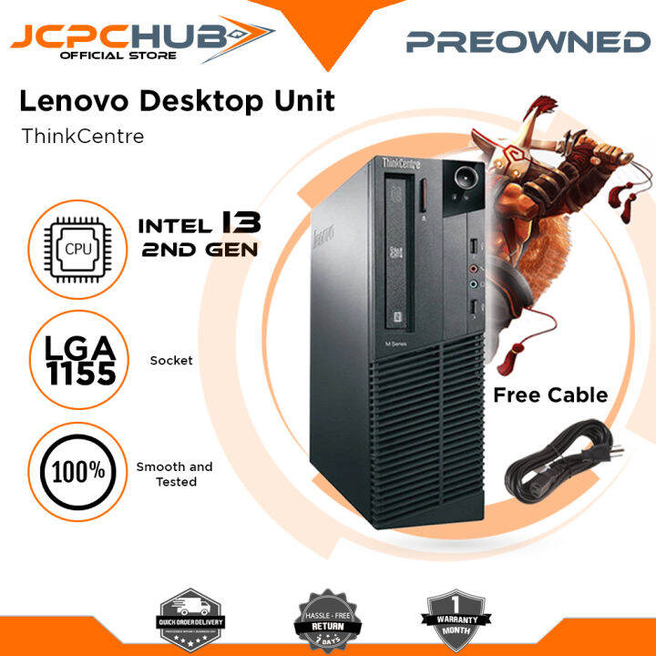 Lenovo Desktop Unit ThinkCentre M Series i3 2nd Gen Desktop Computer PC ...