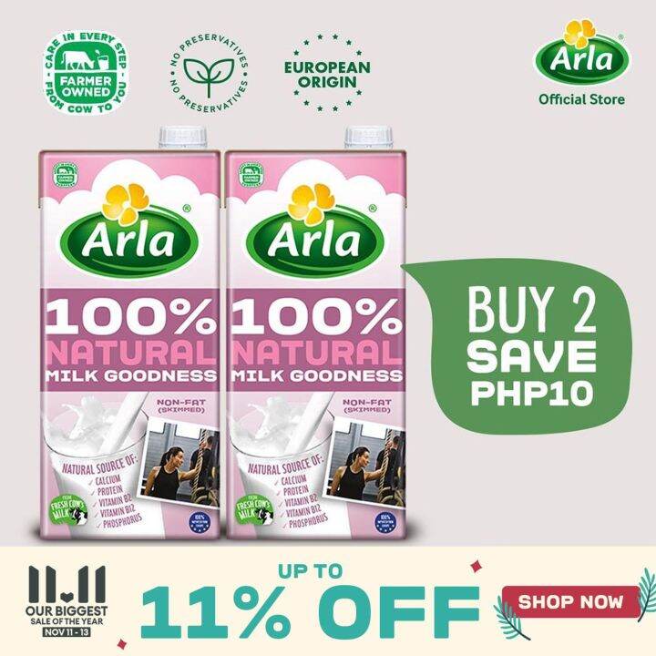 Arla Skimmed Milk 1L 2-Pack | Lazada PH