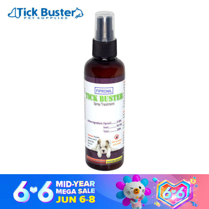 Tick Buster Anti-Ticks Fipronil Pet Spray Treatment 100mL | Lazada PH