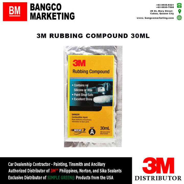 3M RUBBING COMPOUND SACHET 30ml (3pcs) | Lazada PH