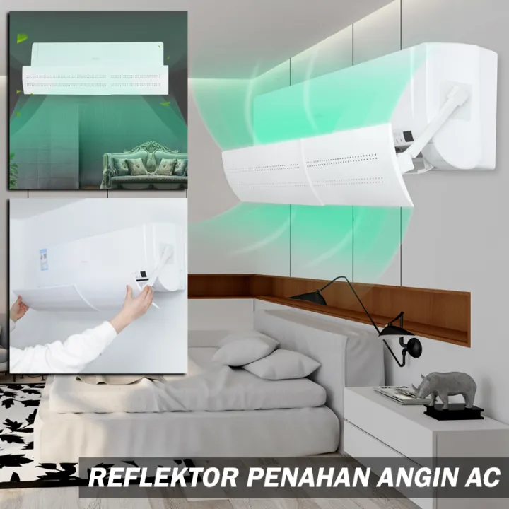 Cover Angin AC Adjustable Windshield Deflector 108x18cm Screen Penahan ...