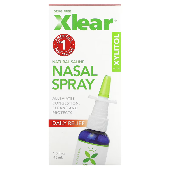 Xlear, Xylitol Saline Nasal Spray, Fast Relief, 1.5 fl oz (45 ml ...