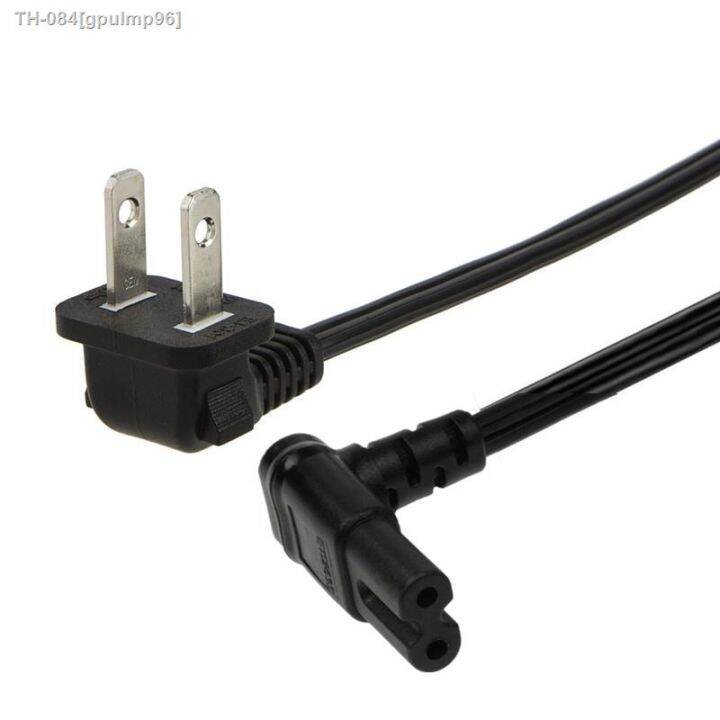 Double Elbow Angled Japan JP 2 Pin Plug to IEC 320 C7 female Short Cord ...