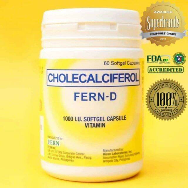 Fern-D (Vitamin D3) 60 capsules | Lazada PH