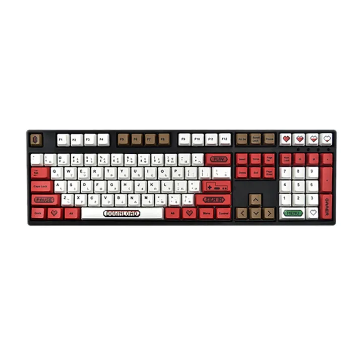 108 Keys PBT Keycaps DIY Retro Keycaps Game Console Compatible Filco ...