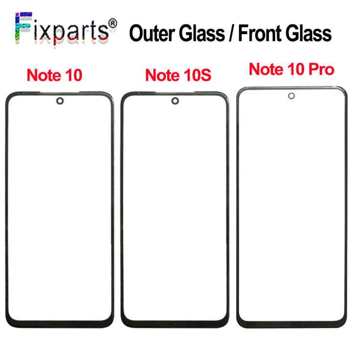 New For Redmi Note 10 Pro Front Screen Glass Outer Glass Panel ...
