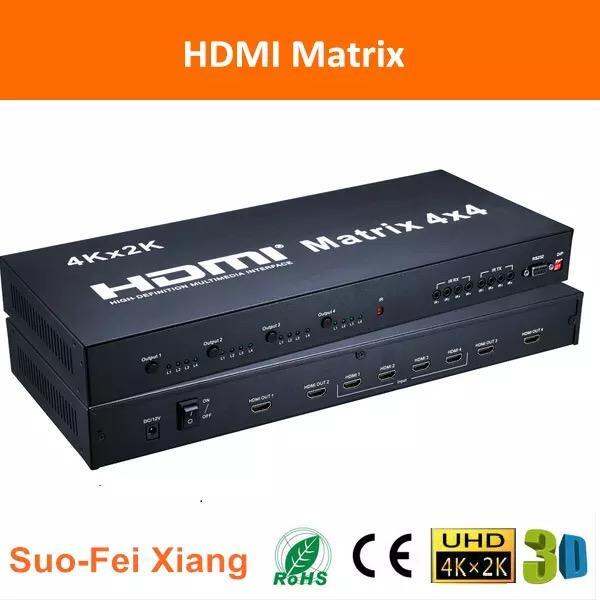 4x4 HDMI True Matrix Switch Splitter 4 In 4 Out HDMI V1.4 4Kx2K Switch ...