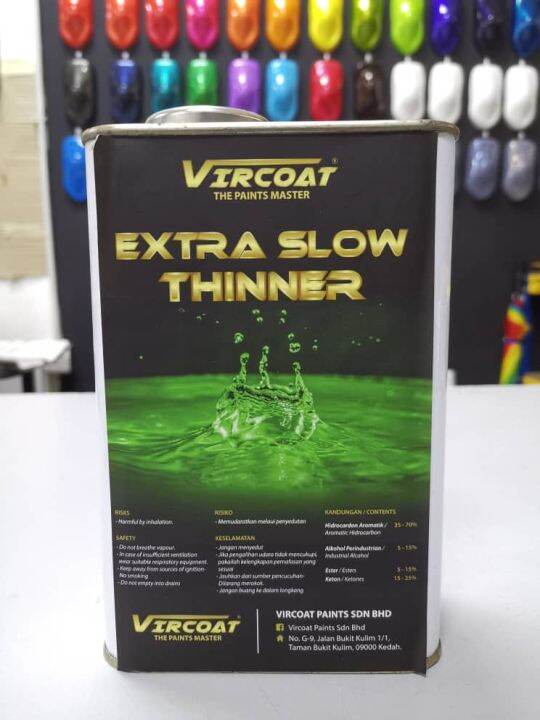 Vircoat Extra Slow Thinner| Extra Slow Thinner Campur Cat 1 Liter | Lazada