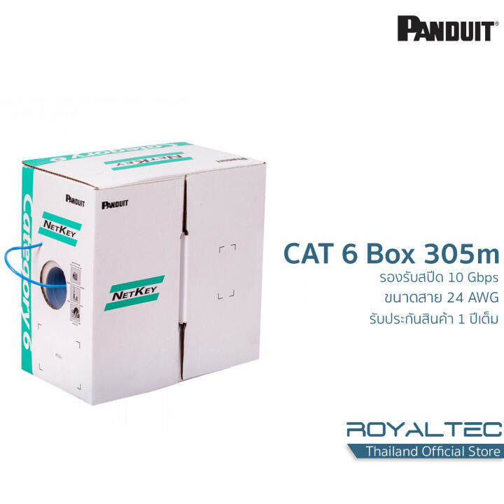 Panduit สายแลนกล่อง UTP CAT6 Panduit กล่อง305เมตร NetKey | Lazada.co.th