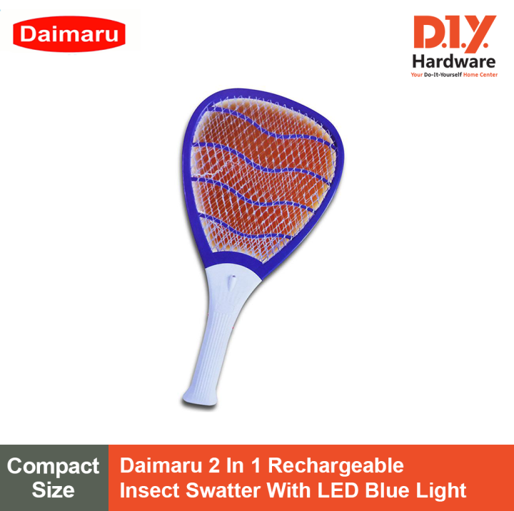 Daimaru 2 in 1 Rechargeable Insect Swatter With LED Blue Light [DIY ...