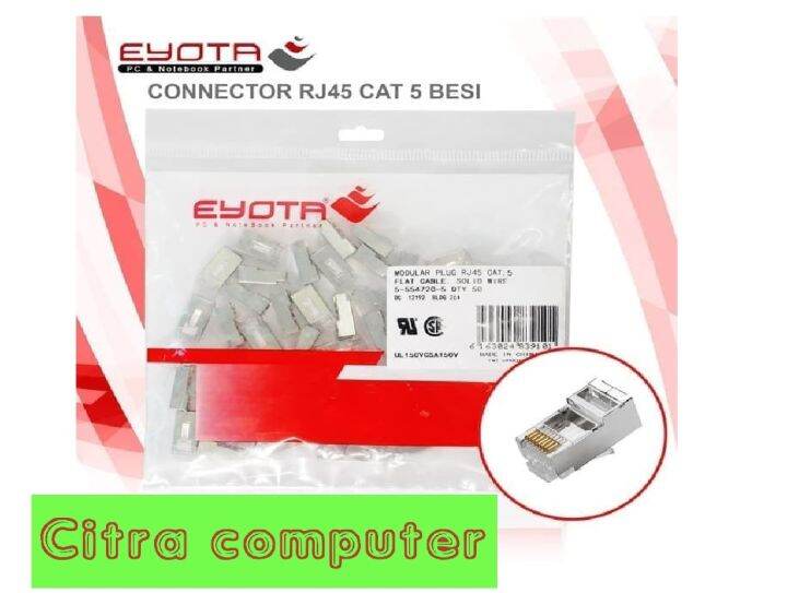EYOTA KONEKTOR RJ45 CAT 5 BESI / METAL 50 PCS | Lazada Indonesia